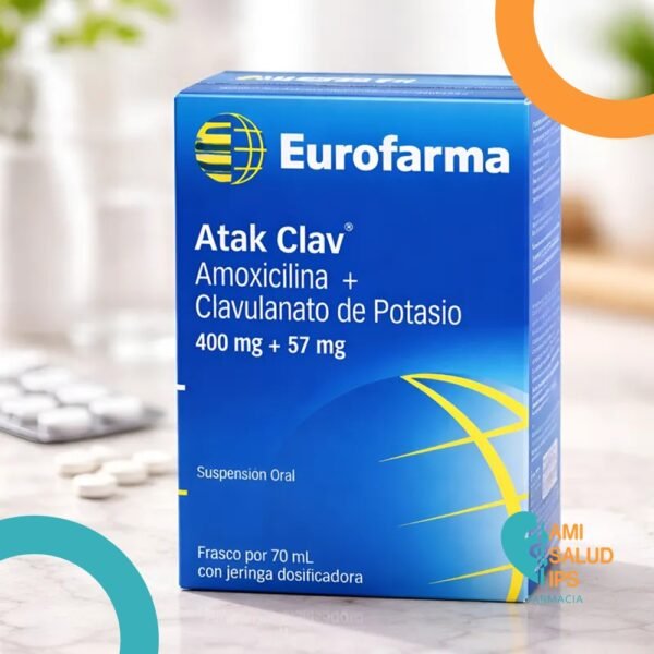 ATAK CLAV ACIDO CLAVULANICO 57MG AMOXICILINA 400MG POLVO PARA ...