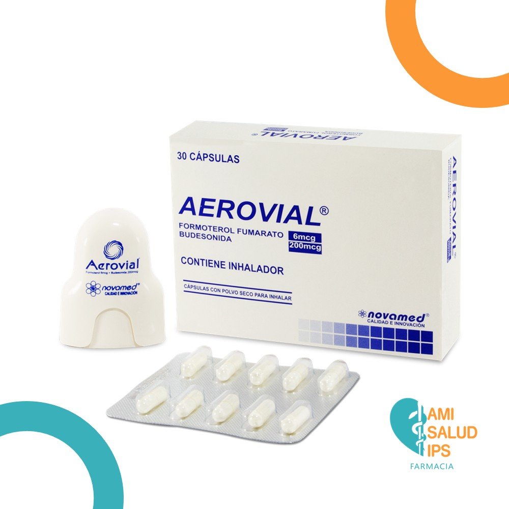 BUDESONIDA 200MCG + FORMOTEROL FUMARATO 6MCG CAPSULAS AEROVIAL NOVAMED ...