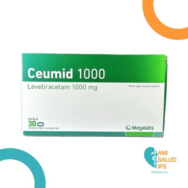 LEVETIRACETAM 1000MG COMPRIMIDO RECUBIERTO CEUMID - FARMACIA AMI SALUD IPS