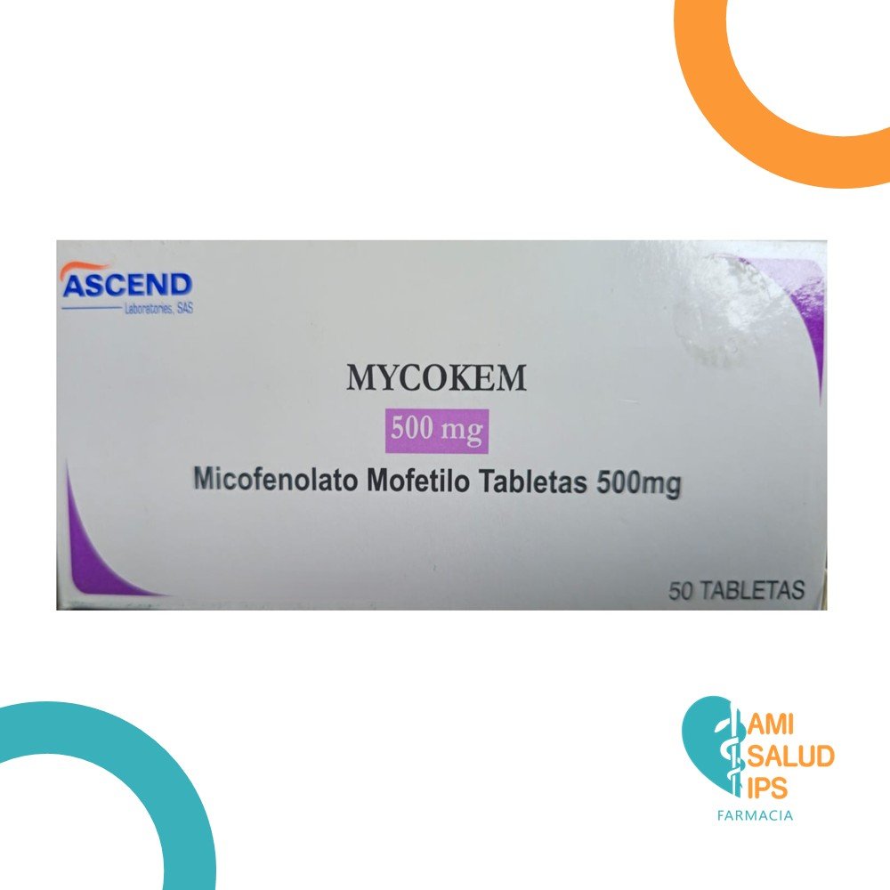 MICOFENOLATO MOFETILO 500MG TABLETAS MYCOKEM - FARMACIA AMI SALUD IPS