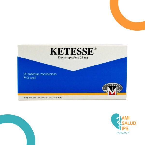 DEXKETOPROFENO 25MG TAB CX20 (KETESSE) – A. MENARINI - FARMACIA AMI ...