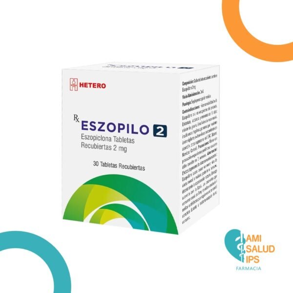 ESZOPILO ESZOPICLONA 2MG FCOX30 TABLETAS HETERO - FARMACIA AMI SALUD IPS